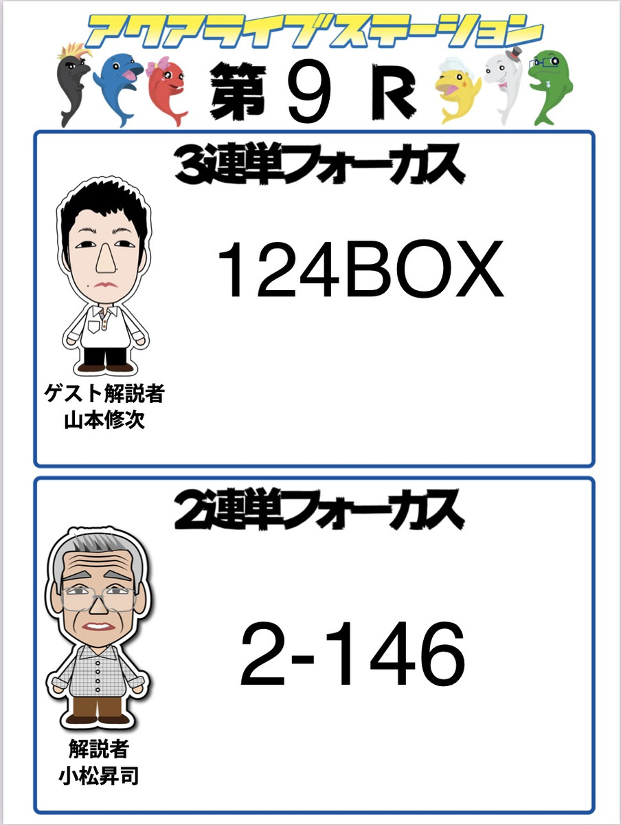 アクアライブブログ: 第51回飛龍賞競走 4日目 9R予想